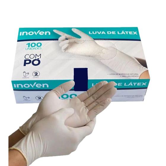 Luvas Descartáveis Inoven Látex C/pó C/100unidades - Luvas Descartáveis ...