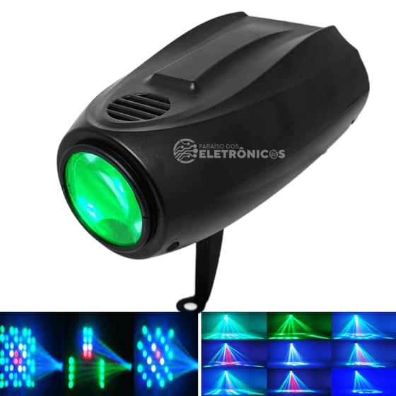 Luz Laser Multi Efeito Holograficos Para Palco LED RGBW Festas Balada ...