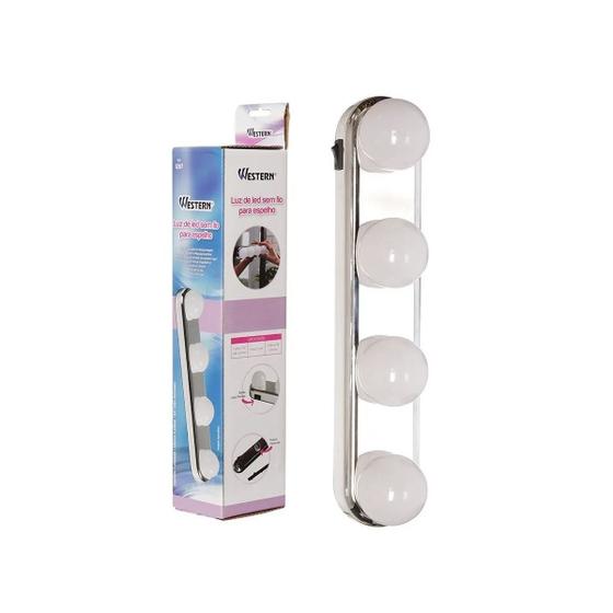 Luz Led Sem Fio De Espelho Com Ventosa Camarim Maquiagem - WESTERN ...