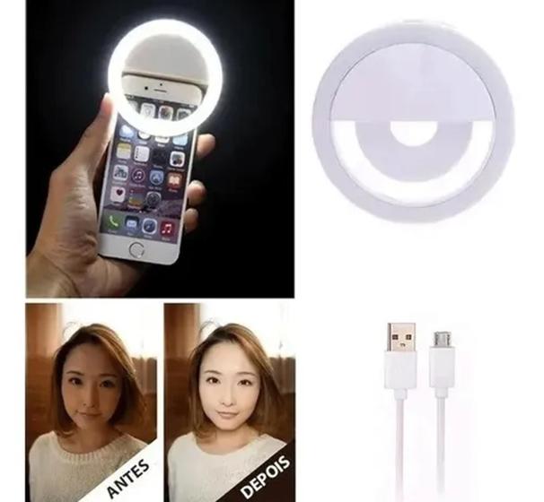 Luz Selfie Ring Light Clipe Anel Led Flash Celular Universal ...