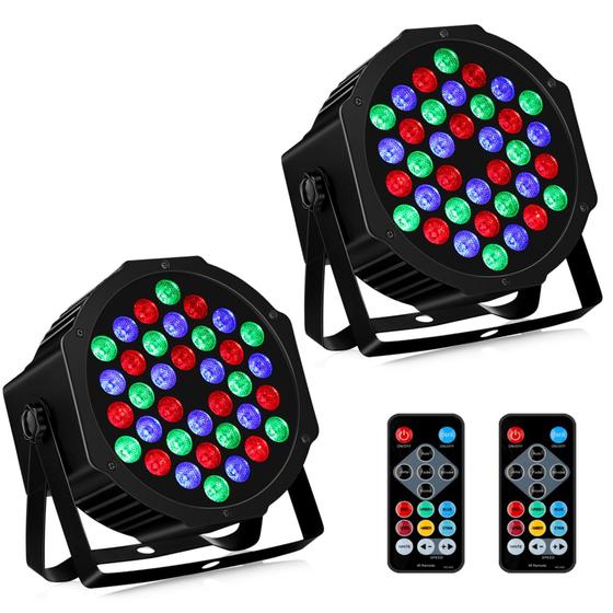 Luzes de Palco LED RGB - Kit com 2 Unidades, DMX, Controle Remoto e Som ...