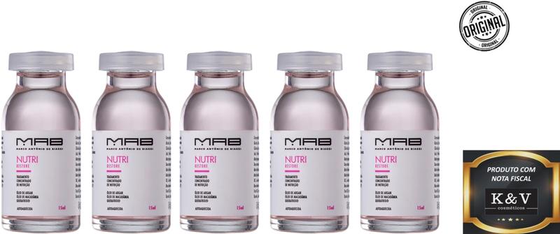 Mab - 5 ampola nutri restore 15 ml - Ampola Capilar - Magazine Luiza