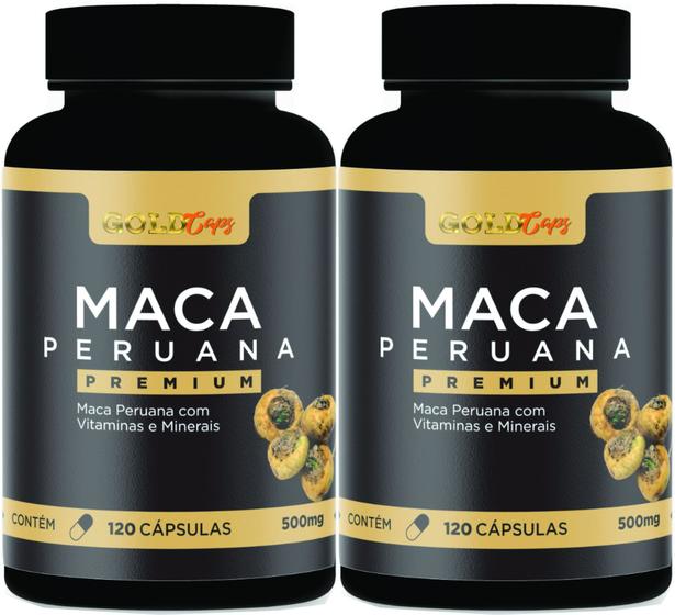 Maca 500mg Premium 240 Capsulas 2 Frascos x 120 capsulas - GOLD CAPS ...