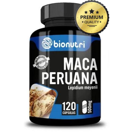 Maca Peruana Premium 100% Pura 500mg 120 caps Bionutri Desempenho ...