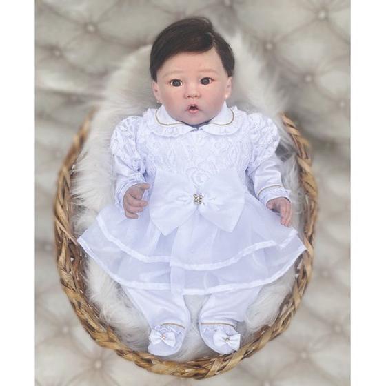 Macacão bebê menina com vestido - Nika baby - Vestido Infantil ...