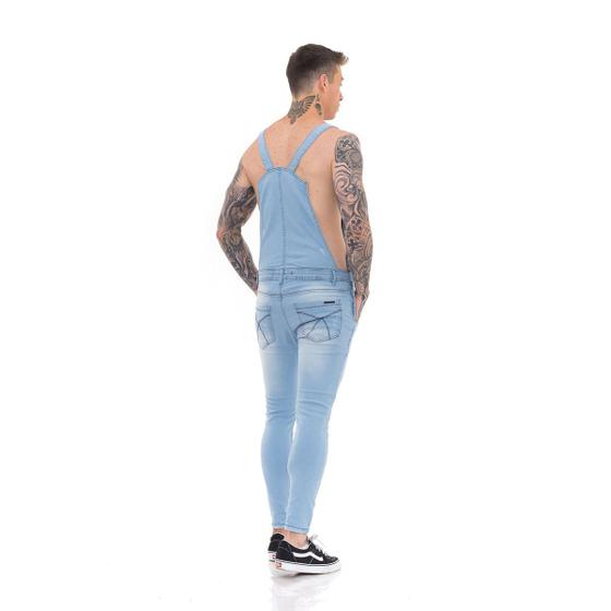 Macacão Jeans Masculino Jardineira Calça Suspensório - Boxer ...