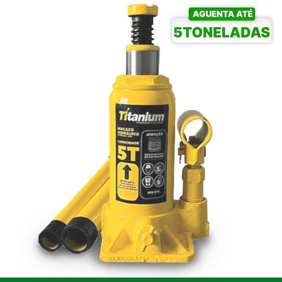 Macaco Hidráulico Tipo Garrafa Manual Reforçado Com Válvula de ...