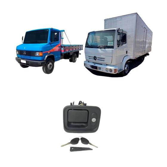 Macaneta Externo Porta Esquerdo Chave Preta Mercedes 914C - U-SHIN ...