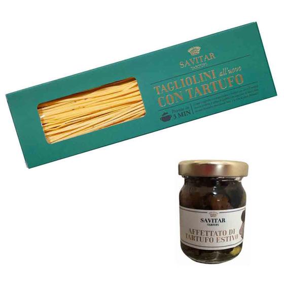 Macarrão Tagliolini Com Trufa Negra e Lascas de Trufas Savitar ...