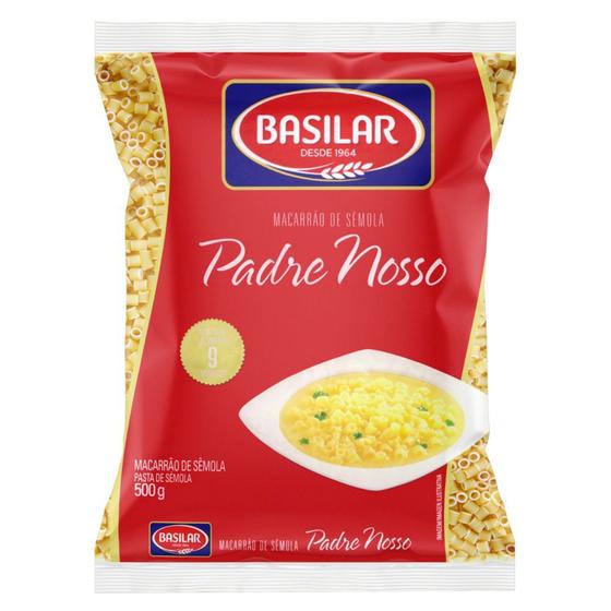 Macarrão Vermelho Basilar Padre Nosso 500g Caixa com 10 e 20 Unidades ...