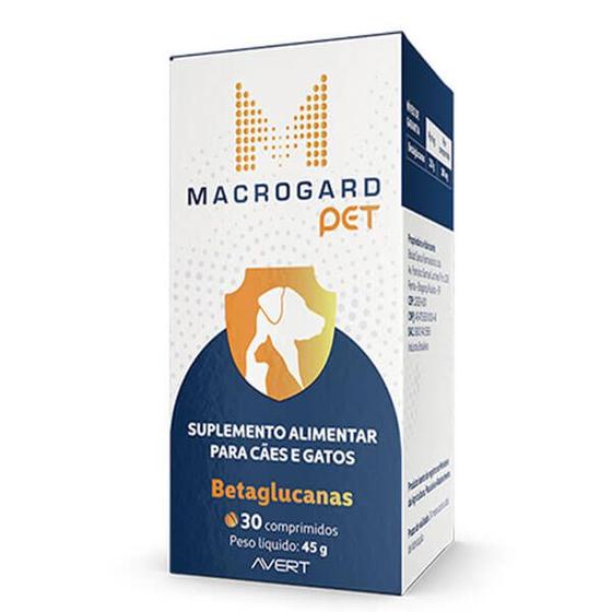 Macrogard Pet Avert Suplemento para Cães e Gatos 30 Comprimidos 45g ...
