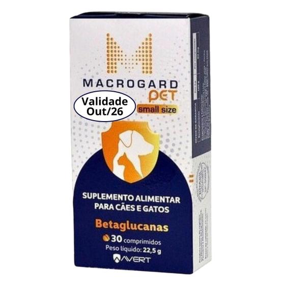 Macrogard Pet Small Size Avert 30cp Betaglucanas Cães Gatos - Vitaminas ...