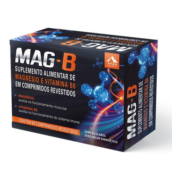 Mag-B (Magnésio+Vitamina B6) c/60 Comprimidos - Vitaminas A-Z ...