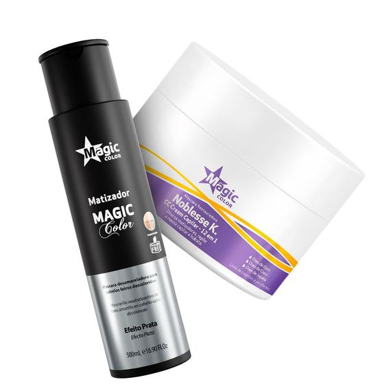 Magic Color Noblesse 300g + Matizador Efeito Prata 500ml - Matizador ...