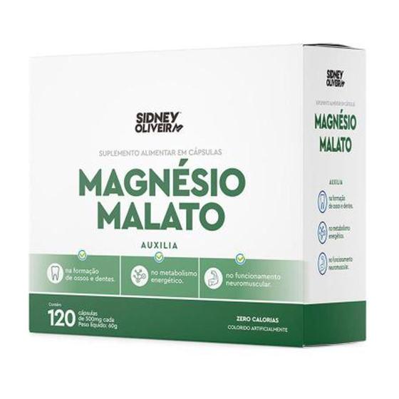 Magnésio malato 120 cápsulas sidney oliveira - Cloreto de Magnésio ...