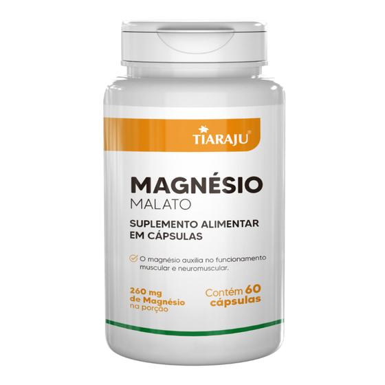 Magnésio Malato Lab Tiaraju 60 cápsulas - Laboratório Tiaraju - Cloreto de Magnésio / Magnésio ...