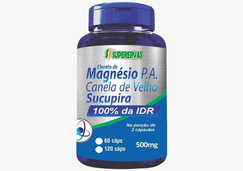 Magnesio P.A + Canela de velho + Sucupira 120 cps 500mg - Super ervas - Fitoterápicos - Magazine ...