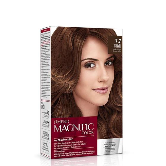 Magnific Color Kit 7.7 Chocolate Dourado Amend - Tinta de Cabelo ...
