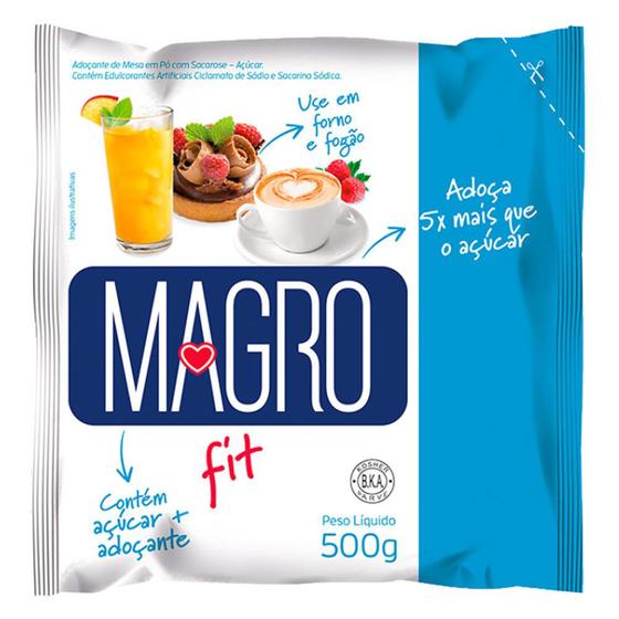 Magro Fit - Adoçante com Açúcar (Açúcar, Ciclamato de Sódio e Sacarina ...