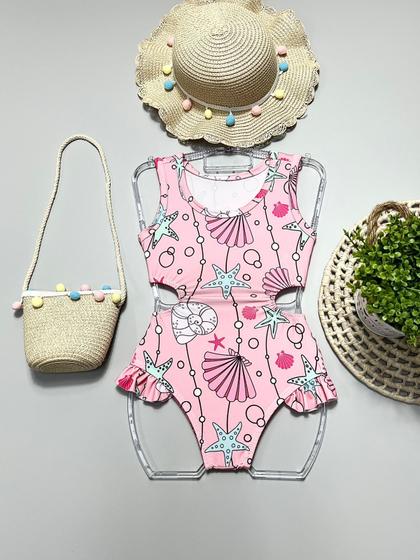 Maiô Biquini Infantil Menina Modinha Verão Traje de Banho Moda Praia ...