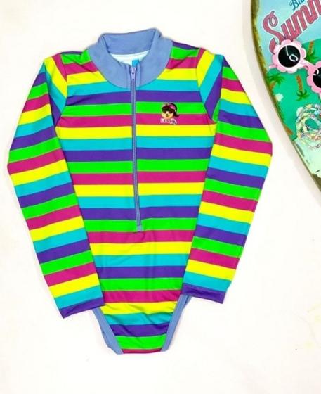 Maiô infantil manga longa com proteção Uv50 - roupa de banho - Lessa ...