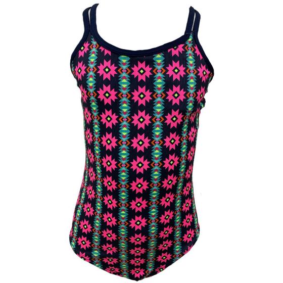 Maiô Infantil Preto Alças Transpasse Proteção Solar Uv50 Sol Praia ...