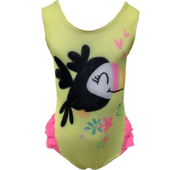 Maiô Infantil Tucano Alça Proteção Uv Até 4 Ano Body Amarelo Praia ...