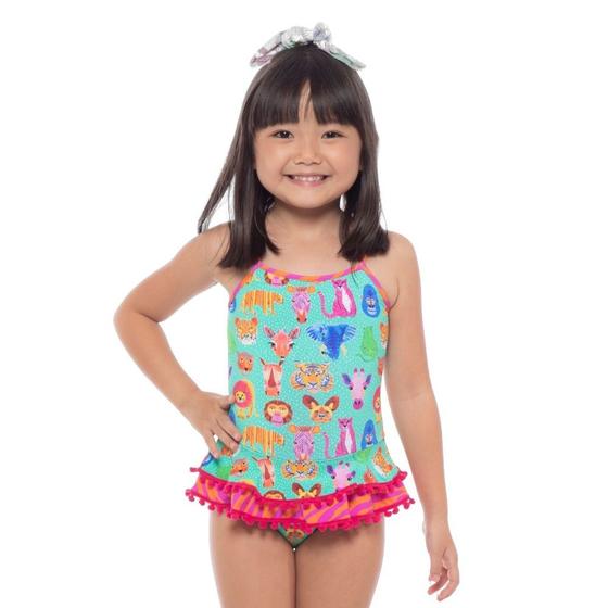 Maiô Inter Tereza Safári Siri Kids Moda Praia Infantil - Maiô Infantil ...