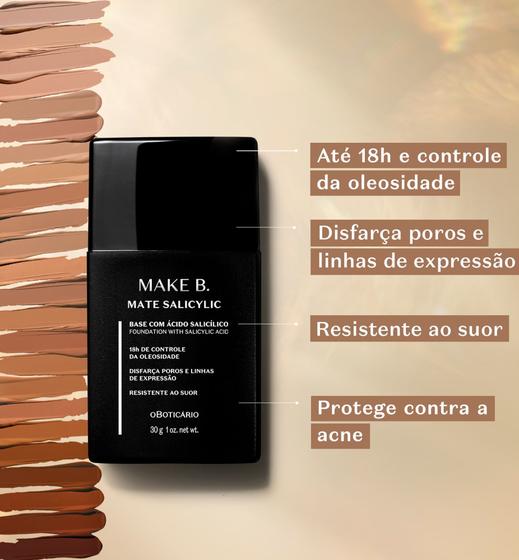 Make B Base com ácido salicílico - O Boticário - Base Facial - Magazine ...
