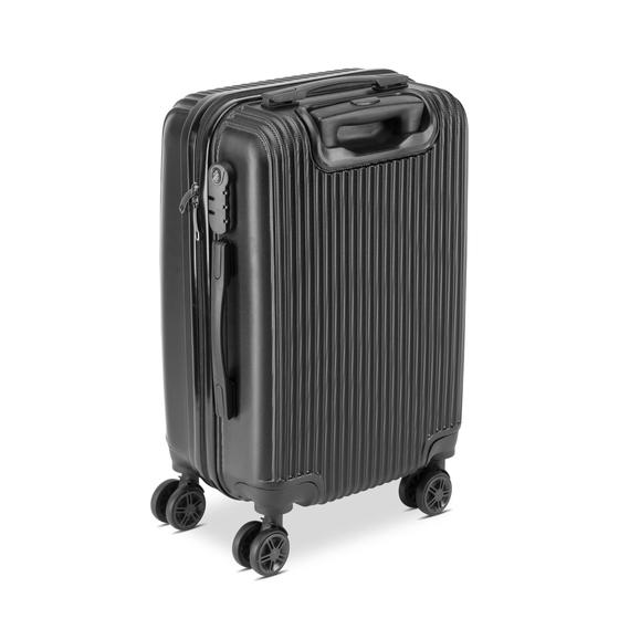 Mala Bordo Preta ABS 10kg Viagem Avião Rodinhas 360 C/Cadeado Embutido ...