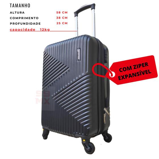 Mala de Viagem 2 Ziper, expansível capacidade 12kg para despachar rodas ...