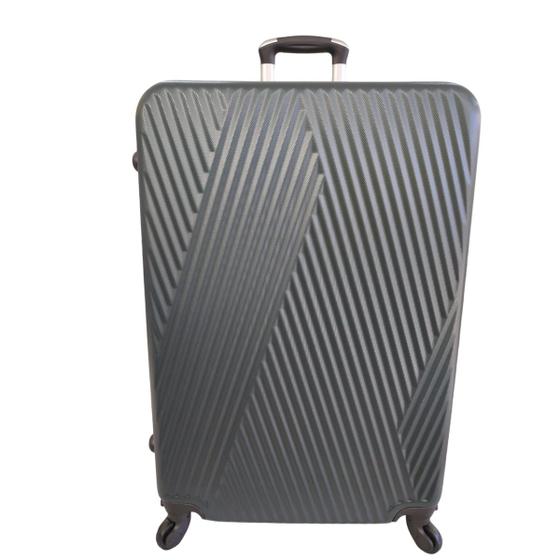 Mala De Viagem Porte Grande Rodas 360º ABS Com Cadeado Texturizada Yins ...