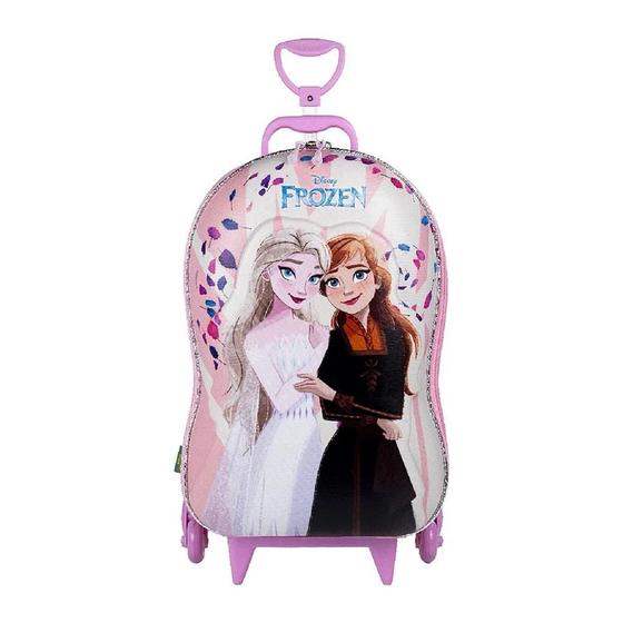 Mala Infantil MaxToy Frozen Elsa e Anna Rosa - Mala Avulsa - Magazine Luiza