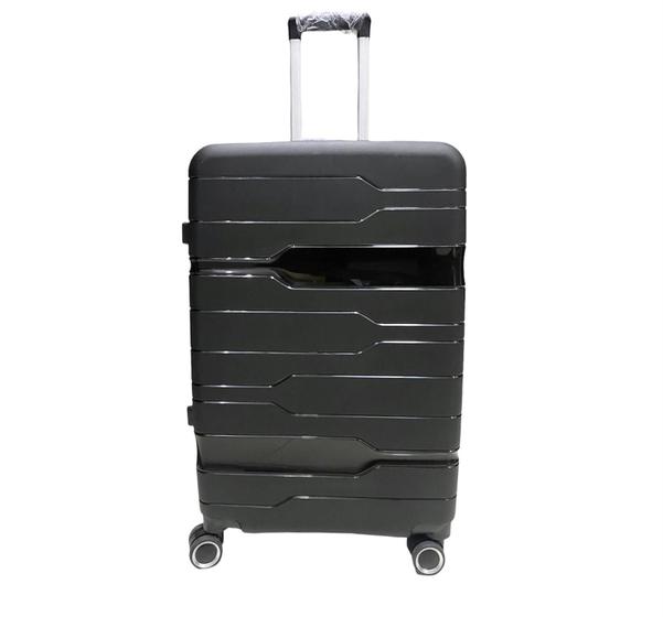 Mala Média 23Kg Polipropileno Inquebrável Preta Ultra Leve - Mala ...