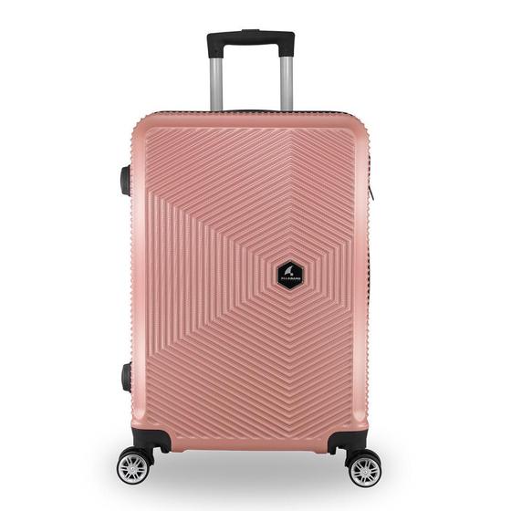Mala Viagem 23Kg Cadeado Lateral Roda 360 Abs Rígido - Rosa - Allabard ...