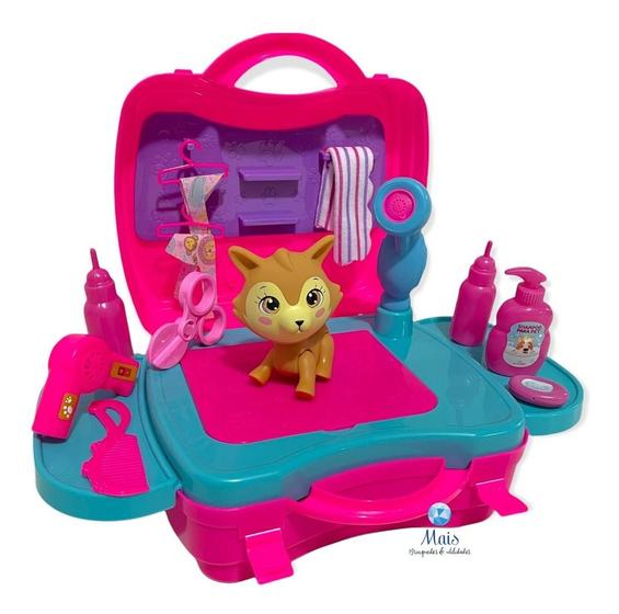 Maleta Brinquedo Pet Shop Banho Raposinha Ducha Completo - Diver Toys ...