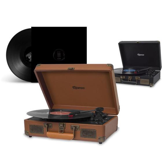 Maleta Vitrola Toca Disco Vinil Bluetooth Usb Classico Retro Vintage ...