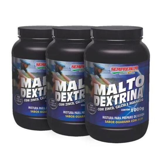 Malto Dextrina Kit Com 3 - Zero Açucar Energético 1Kg - Semprebom ...