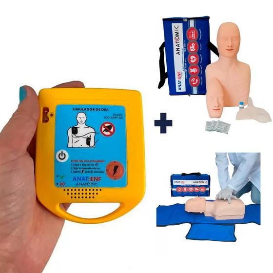 Manequim RCP + DEA treino básico NOTA FISCAL garantia - ANAT+ ENF ...