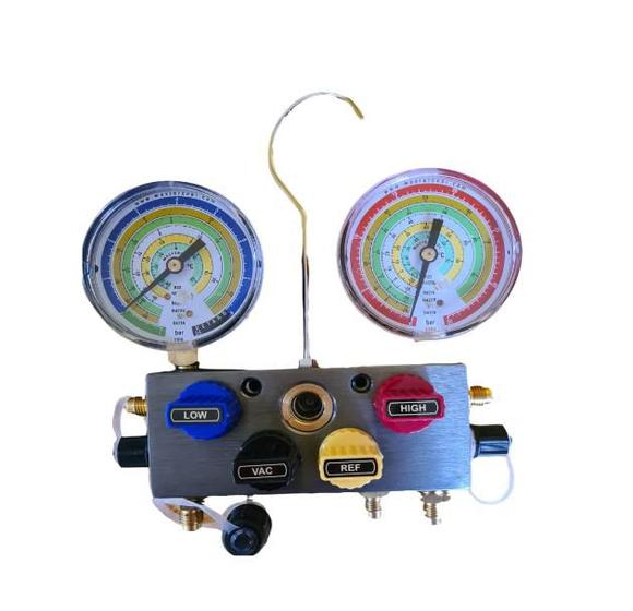 Manifold Analógico 4 Vias Mastercool 96272-EBR - Mangueiras 3-180cm - 1 ...