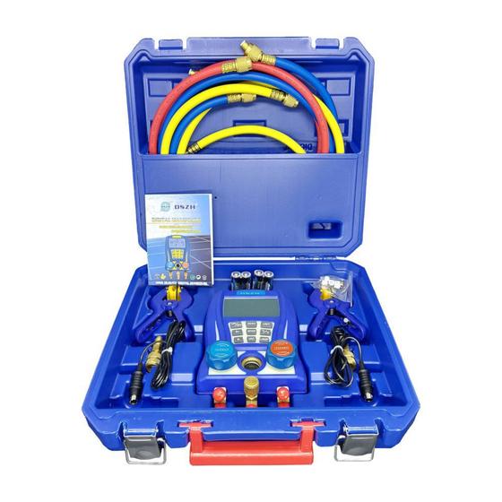 Manifold Digital R22 134A 410A 407 Com Vacuômetro Integrado e Alicate Termopar Premium By DSZH ...