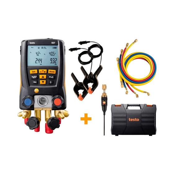 Manifold Digital Testo 557 4 Vias Vacuômetro Com 4 Mangueiras ...