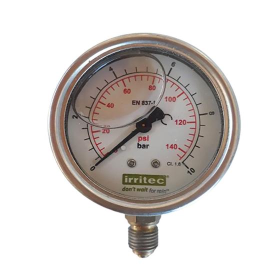 Manometro de Glicerina Corpo Metalico 0 a 10 BAR - Irritec - Manômetro - Magazine Luiza