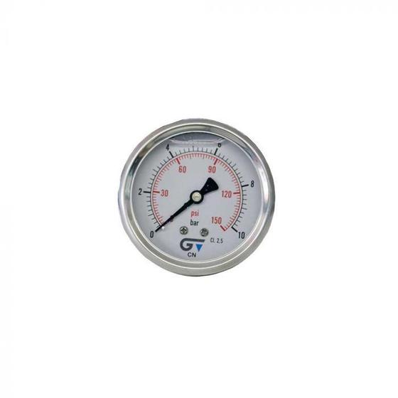 Manômetro DN63 Inox com Glicerina Saída Horizontal 0/25 Bar 400 Psi Genebre 3829 025 ...