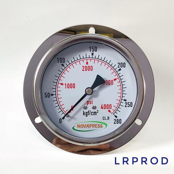 Manômetro horizontal - diam.100mm (4” ) com escala de 0-280 KGF/CM2 x ...