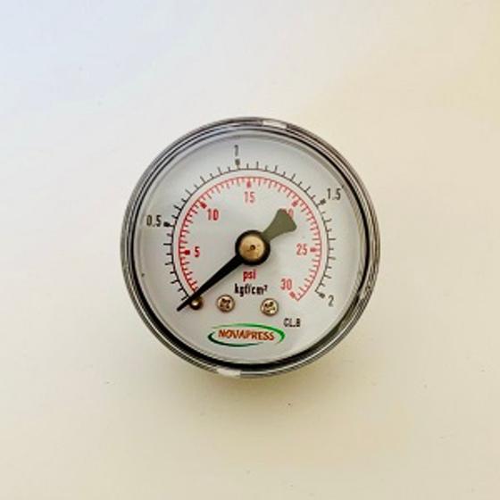 Manômetro horizontal -diam.40mm (1. 1/2" ) com escala de 0-2 KGF/CM2 x ...