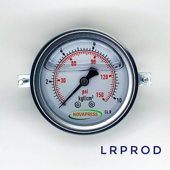 Manômetro horizontal -diam.63mm (2. 1/2” ) com escala de 0-10 KGF/CM2 x 150 PSI - LRPROD ...