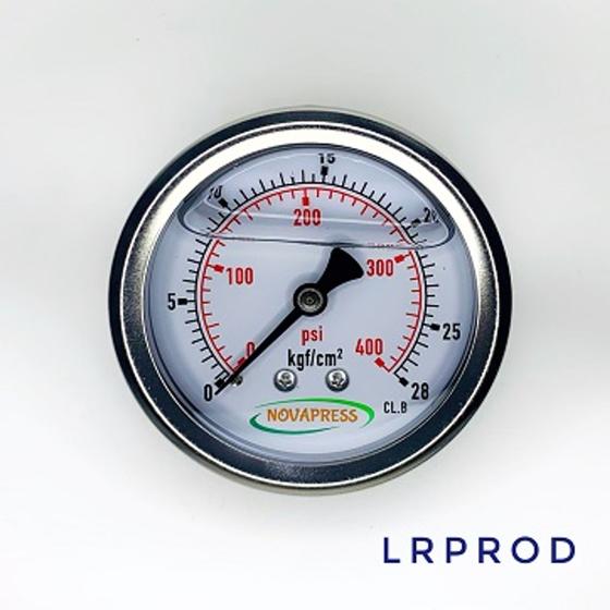 Manômetro horizontal -diam.63mm (2. 1/2” ) com escala de 0-28 KGF/CM2 x 400 PSI - LRPROD ...