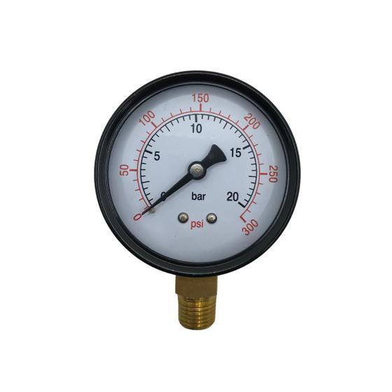 Manômetro Vertical 63mm Rosca 1/4 Escala 20 Bar 300 Psi - LAB - Manômetro - Magazine Luiza
