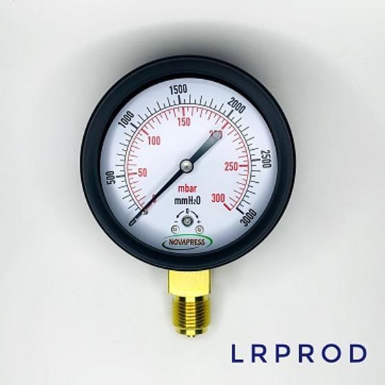 Manômetro vertical-diam.100mm (4” ) com escala de 0-3000 MMH20 x 300 ...